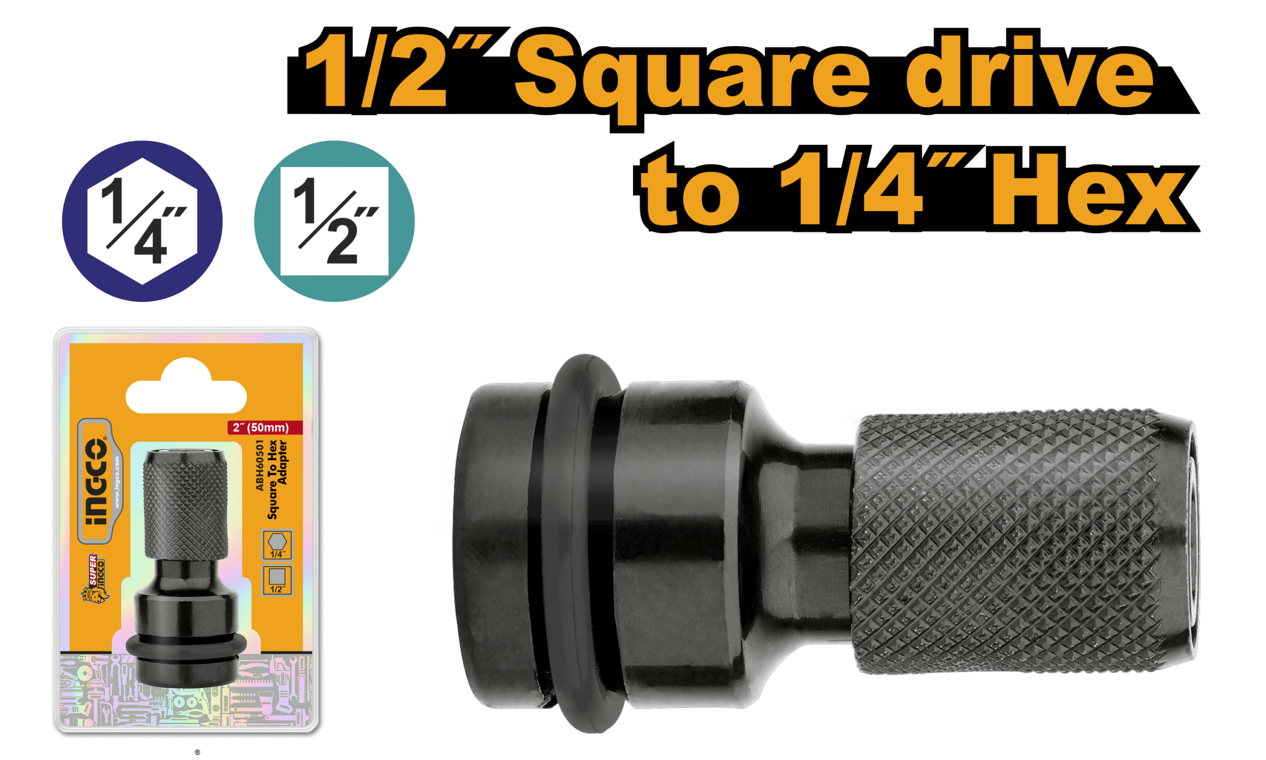 Ingco – Square to Hex Adapter -50mm – Ingco Tool Shop