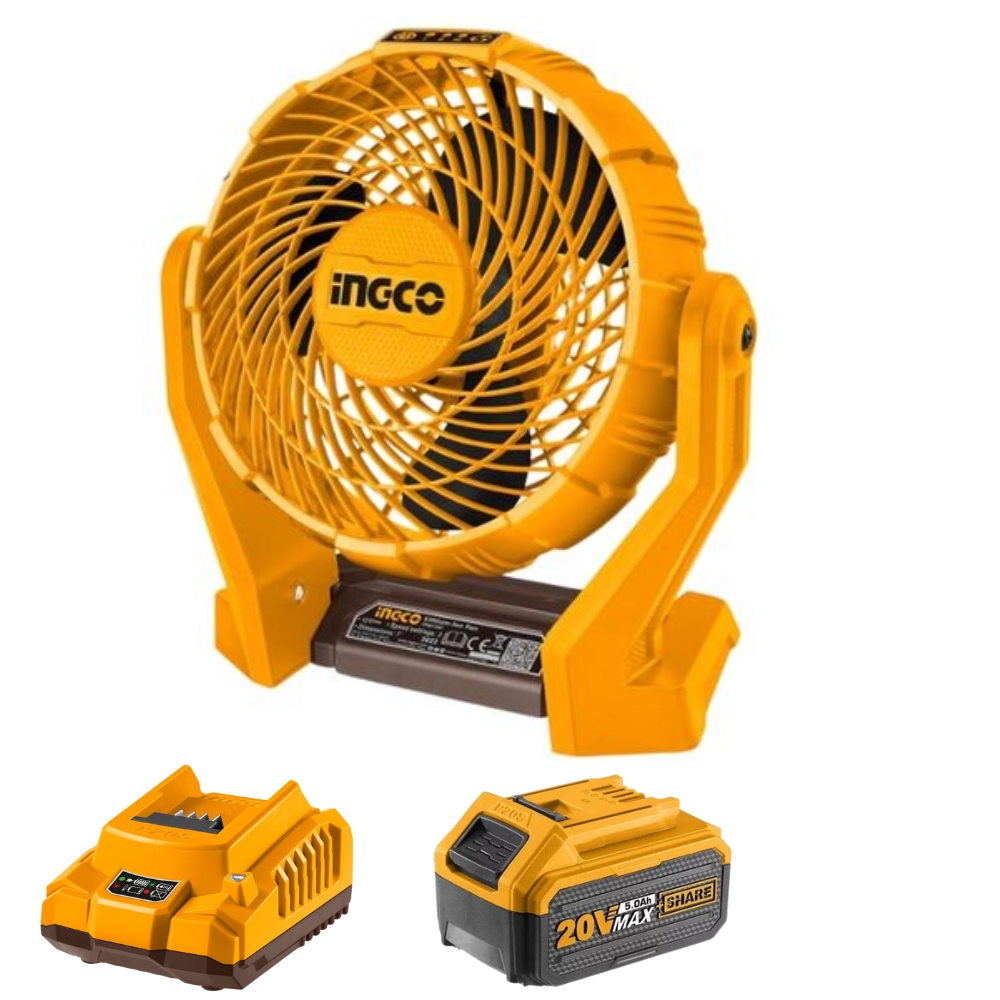 Ingco – Lithium Fan (20V) with 5.0Ah Battery and Charger – Ingco Tool Shop