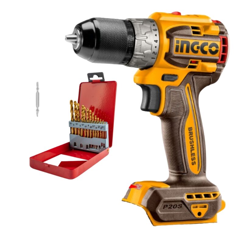Ingco - Cordless Drill 60Nm (Unit Only) with 13 Pce Drill Bit Set in ...