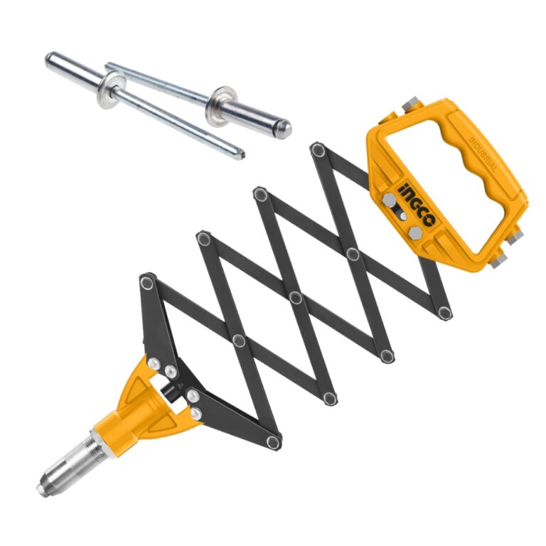 Ingco - Folding Hand Riveter (815mm) with 200 Pce Assorted Rivets ...