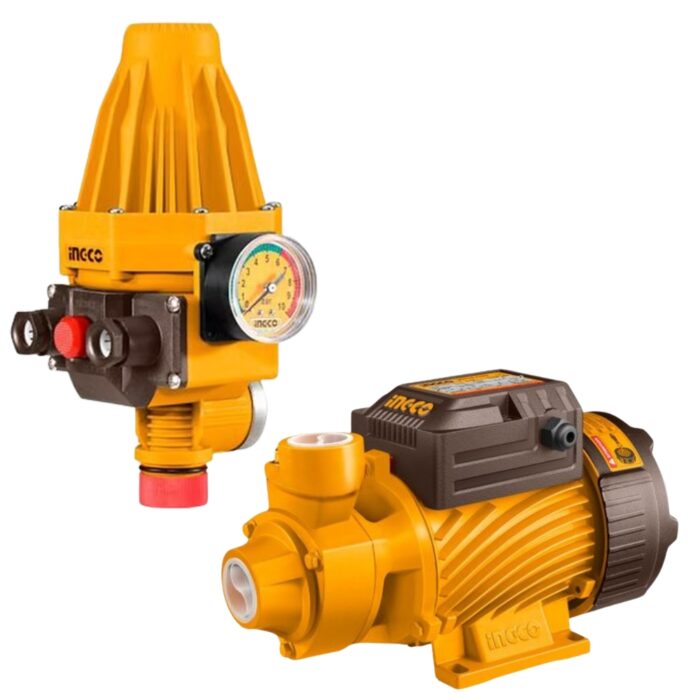 Ingco - Peripheral Water Pump (370W 0.5HP) & Pump Control (10 Bar 10A ...